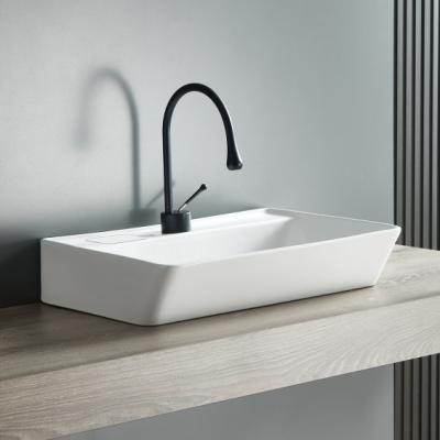 중국 고품질의 비정형 현대 벽 헝거 기판 수지 욕실 바니티 싱크 아트 호텔 배 싱크 세라믹 수지 판매용
