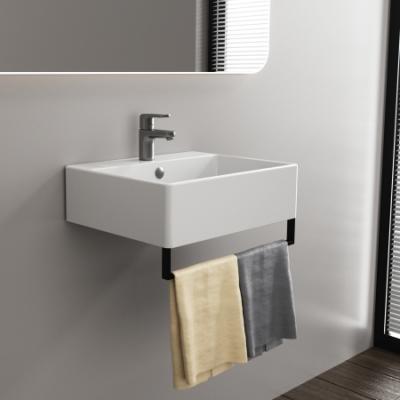 China Bathroom Sink Wall Installation Art Sink New Design Wall Hung Basin Ceramic Wash Basin Small Size for sale