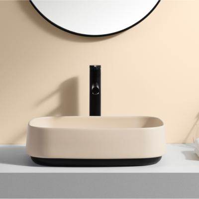 중국 Aqua 큐빅 직사각형 벽걸이 또는 카운터 탑 세라믹 세면대 욕실 세면대 판매용