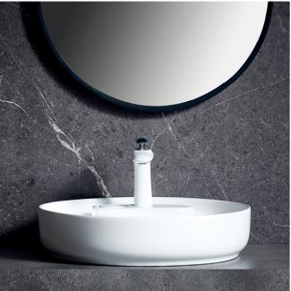 중국 세라믹 세면대 내구성 쉬운 청소 표면 가정 호텔 욕실 사용 타원형 카운터 싱크 판매용