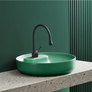 China Modern Round Shape Hand Wash Basin Bathroom Counter Top Ceramic Art Vessel Sink Hand Wash Basin for Bathroom for sale