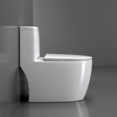 China Modern Design One-Piece Sanitary Ware Chinese Ceramic Floor Mounted S-Trap Home Hotel Use Toilet Flushing for sale