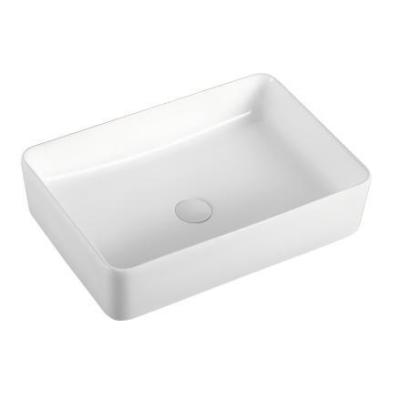 China ALLWELL Chaozhou Ceramic Hand Rectangular Custom Art Wash Basin Countertop Bowl Sink for Hotel Project for sale