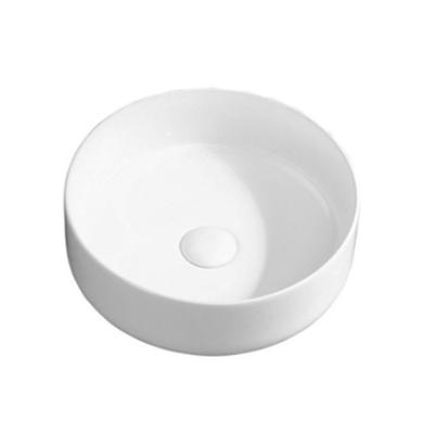 China Oval Shape Above Counter Mounted Glaze Porcelain White Color Handmade Art Sink Bathroom Ceramic Handmade Face Wash Basin for sale