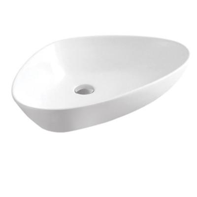 China Modern Design Ceramic Single Bowl Sink Rich Artistic Table Basin for Washroom Above Counter Installation for sale