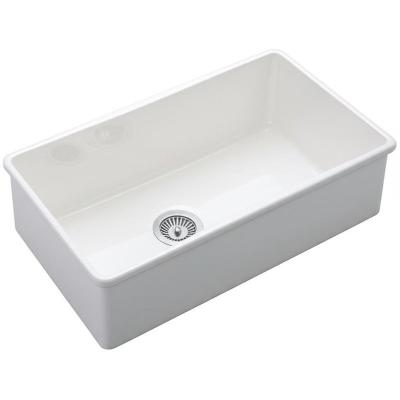 China Ceramic Lab Sinks Large Single Sink Dishwashing Vegetable Washing Basin Modern Kitchen Home Usage Latest Designer White for sale