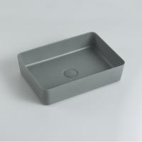 China Melamine Basin Rectangular Ceramic Basin for Bathroom Glossy Color Rectangular Washbasin Bathroom Sink for sale