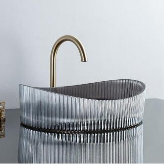 中国 カスタマイズされた色 ガラスカウンター トップシンク 水晶盆 浴室 洗面台 販売のため