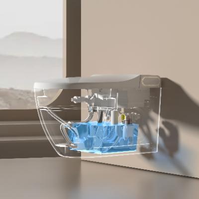 China Wall-mounted Smart Toilet P-Trap Folding Wall Hung Toilet Seat Toilet Without Concealed Tank for sale