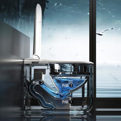 Chine Toilette intelligente à chasse d'eau automatique, télécommande, siège chauffant, chauffage instantané, design simple, élégant et luxueux à vendre