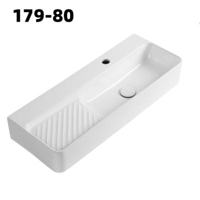 China Customized Modern White Ceramic Bathroom Vanity Toilet Sink Single Hole Easy Clean Washroom Hotel Home Usage for sale