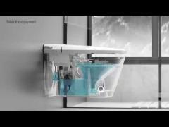 Fashion Wall Hung Smart Toilet with Built-in Ceramic Water Tank For Project Building