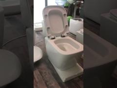 Stylish Wall Hung Toilet with Soft Close Lid for Bathroom Standard Ceramic Sanitary Ware Bowl Set Sleek Wall Hung Toilet European Wall Hung Toilet