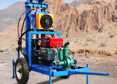 China Strong Climbing Ability Trailer Mounted Drilling Rig Small Trailer Drill Rig For Mountain Remote Areas for sale