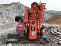 China Diesel Powered Diamond Core Drill Rig 50m Depth Diamond Sampling ST50 Portable for sale