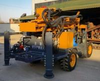 China Stable Towing Trailer Mounted Drilling Rig High Efficiency Mud Circulation Drilling Rig for sale