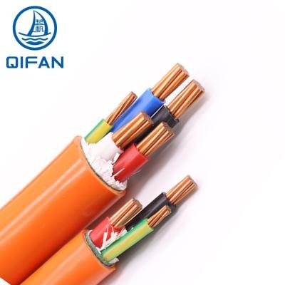 Cina Cavo elettrico a bassa tensione 2c+E 6mm2 Cavo circolare arancione in vendita
