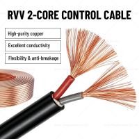 China RVV 2x0.75mm2 2 Core Flexible Cable Stranded Copper Conductor PVC Sheathed for sale