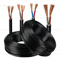 China RVV 2x0.75mm2 2 Core Flexible Cable Stranded Copper Conductor PVC Sheathed for sale