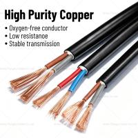 China RVV 2x0.75mm2 2 Core Flexible Cable Stranded Copper Conductor PVC Sheathed for sale