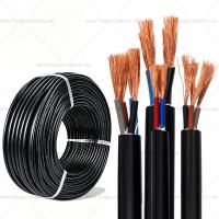 China RVV 4 Core Flexible Control Cable 4x0.75mm2 Stranded Copper Conductor PVC Insulated for sale