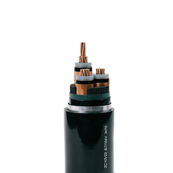 Quality 3*70mm2 Medium High Voltage Power Cable 8.5KV 15Kv Armored For Underground for sale