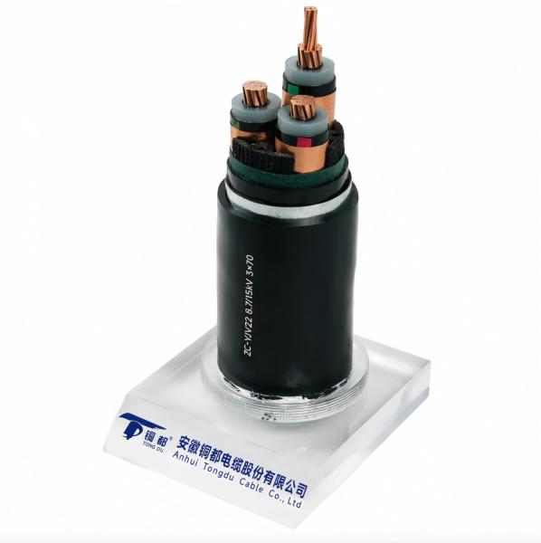 Quality 3*70mm2 Medium High Voltage Power Cable 8.5KV 15Kv Armored For Underground for sale