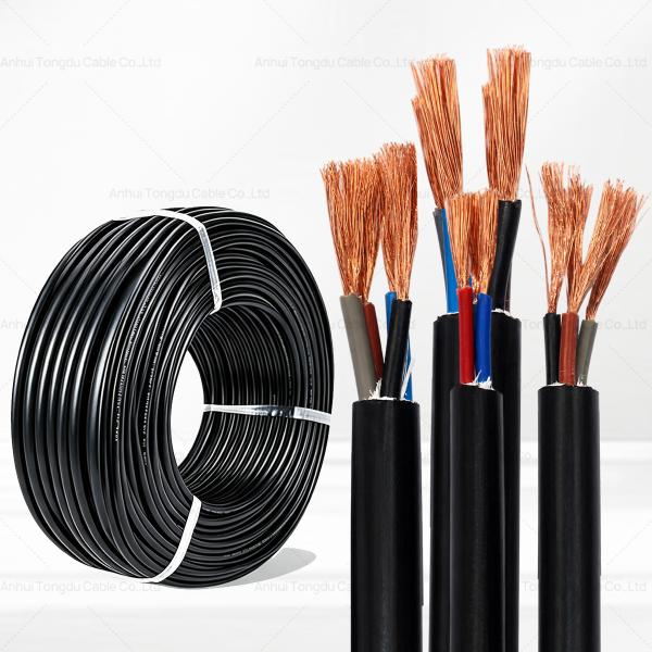 Quality OEM 2 Core Flexible Cable 4x10mm2+1x6mm2 RVV For Three Phase Earth Power Supply for sale