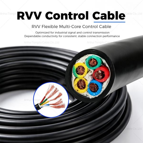 Quality 5 Core Multi Core Control Cable 0.75mm2 RVV For Building Automation for sale