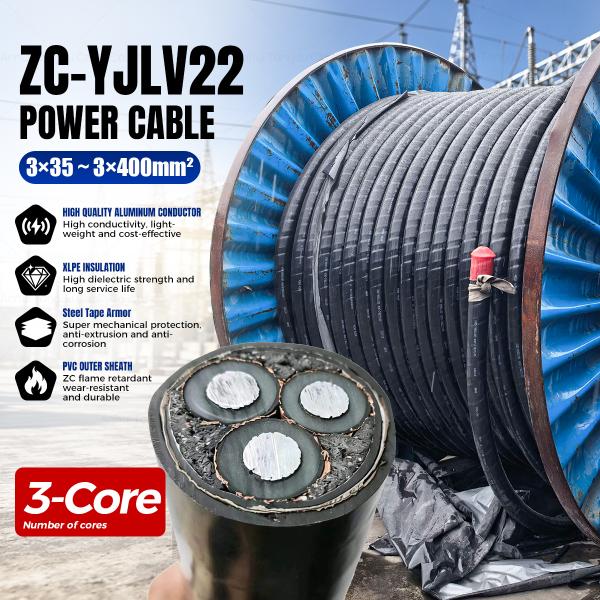 Quality High Capacity Mv Armoured Cable 150mm2 XLPE 3 Core Aluminum Cable for sale