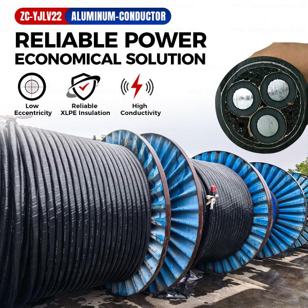Quality 3 Core Medium Voltage Power Cable Heavy Duty 185mm2 Armored XLPE Cable for sale