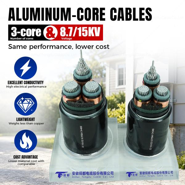 Quality 8.7KV 10kV  Mv Power Cable Armored  Skyscraper Main Aluminum Cable for sale