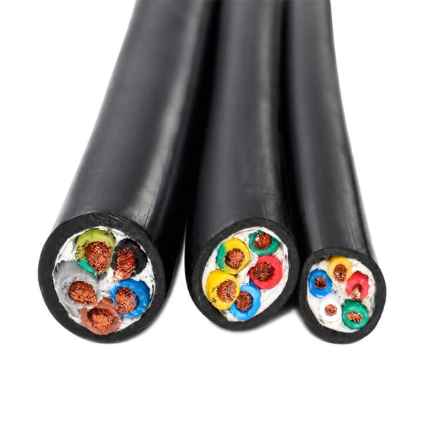 Quality RVV 5x4.0mm2 5 Core Flexible Cable PVC Multi Circuit Strand Flexible Copper for sale