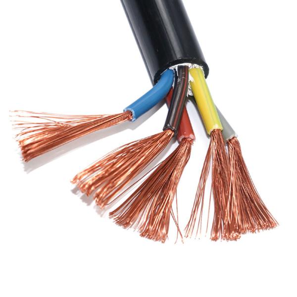 Quality RVV 5x4.0mm2 5 Core Flexible Cable PVC Multi Circuit Strand Flexible Copper for sale