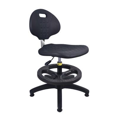 China Black PU Foam Anti Static Lab Chair Esd Lab Chair With Backrest for sale