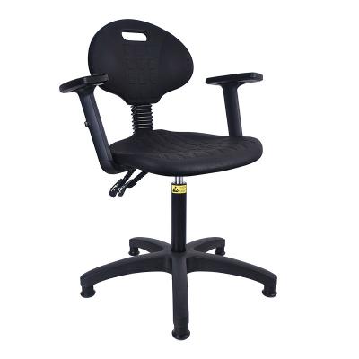 China 360mm Back Esd Lab Pu Leather Armchair Anti Static Esd Office Chairs Backrest With Armrest for sale