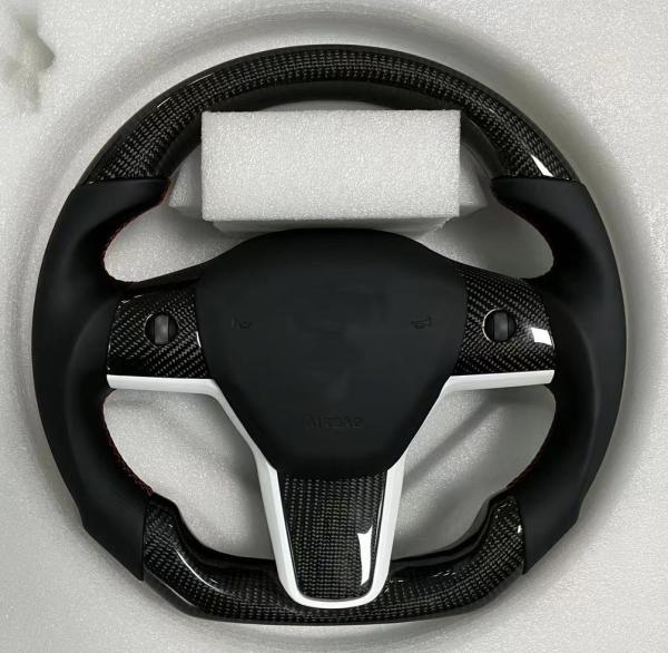 Quality OEM ODM PU Steering Wheel Real Carbon Fiber Custom Racing Steering Wheels for sale