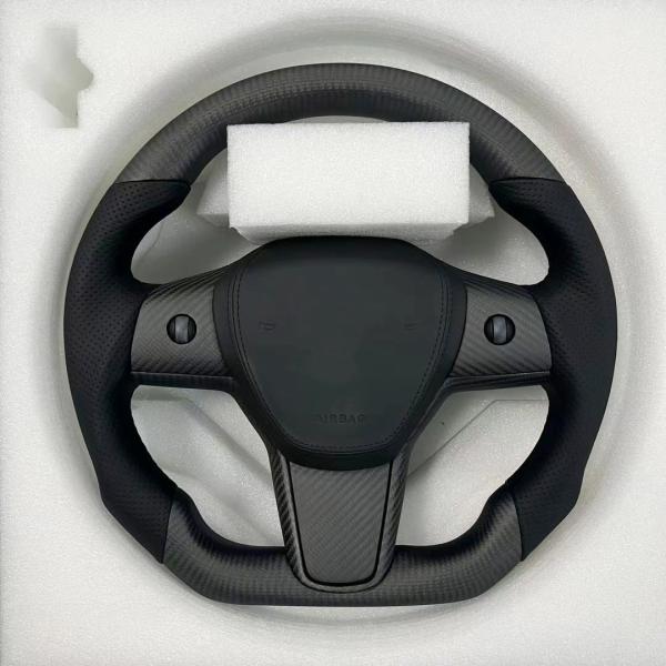 Quality OEM ODM PU Steering Wheel Real Carbon Fiber Custom Racing Steering Wheels for sale