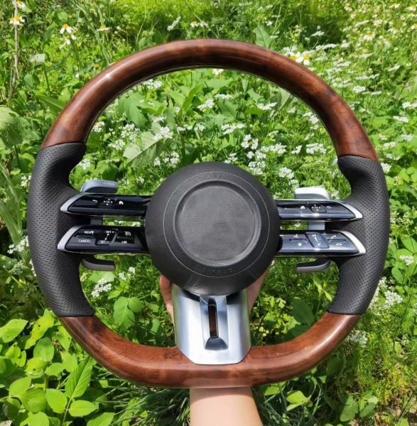 Quality Ergonomic Round PU Steering Wheel Race Wheel For Car Modification Production for sale