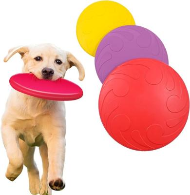 Red Purple Dog Training Interactive Toy Puppy Flyer Toy Dog Flying Saucer