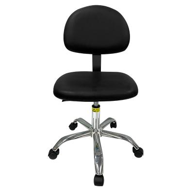 China Laboratorium en industrie PU-leerstoelen met verstelbare rugleuning en ESD-bescherming Te koop