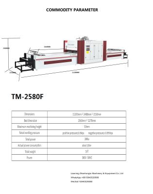 China MDF ماشین آلات فشار غشایی خلاء دو جداول کار برای درب های چوبی ZHT TM2580F for sale