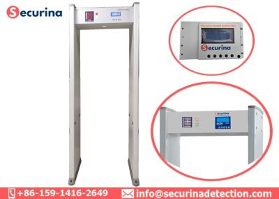 Cina Schermo LCD di rilevazione 50/60Hz di zone del metal detector 6 impermeabili della struttura di porta piccolo in vendita