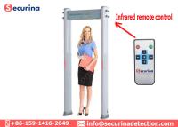 China Elliptical Column Walk Through Security Detector , Door Frame Metal Detector Multi Zone for sale