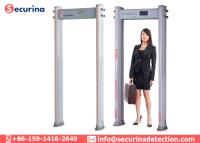 China Elliptical Column Walk Through Security Detector , Door Frame Metal Detector Multi Zone for sale