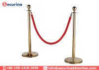 China Traffic Retractable Security Bollards Safety Queue Barrier Polish Brush Titanium Crowd for sale
