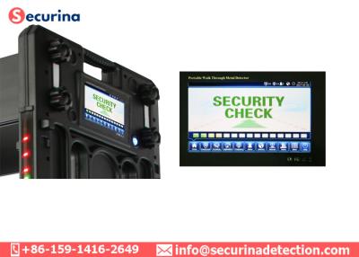 Cina schermi LCD a 7 pollici del metal detector dell'arco dell'ago di 8 16 24 zone per i grandi eventi pubblici in vendita