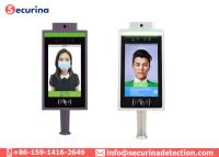 China 8inch LCD Display Face Recognition Body Temperature Measuring Thermometer For Access Control for sale