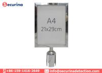 China Horizontal Vertical Sign Holder Frame For Queue Barrier Stanchion Pole Racks for sale