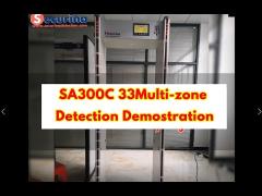 SA300C 33 multi-zones Walk Through Metal Detectors Zones Instructions(Securina)